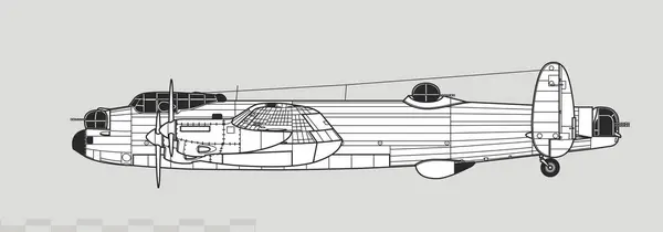 Douglas Skymaster Vector Drawing Ww2 Transport Aircraft Side View Image ...