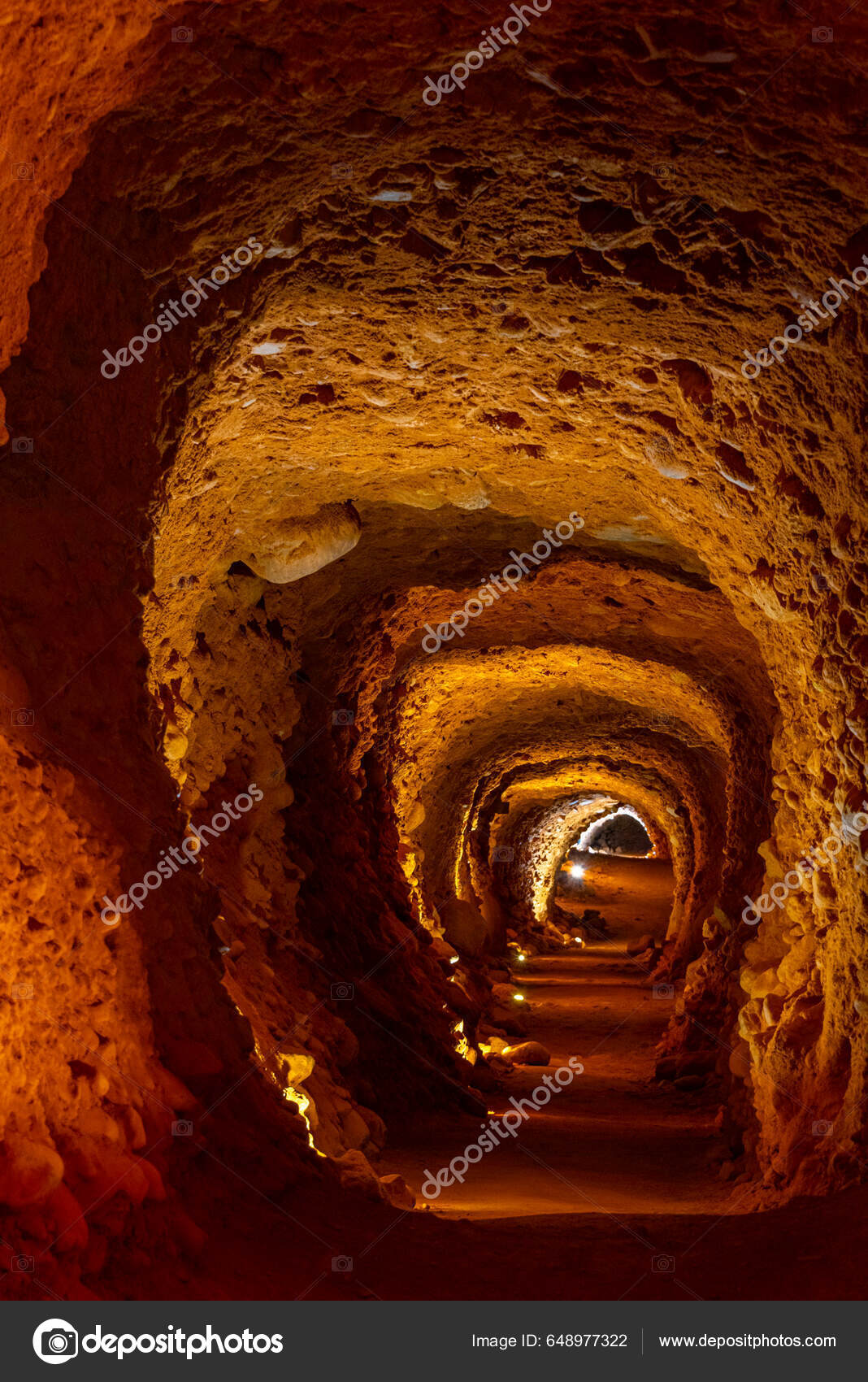 Ancient Tunnel Las Medulas Ancient Gold Mining Site Ponferrada Spain ...