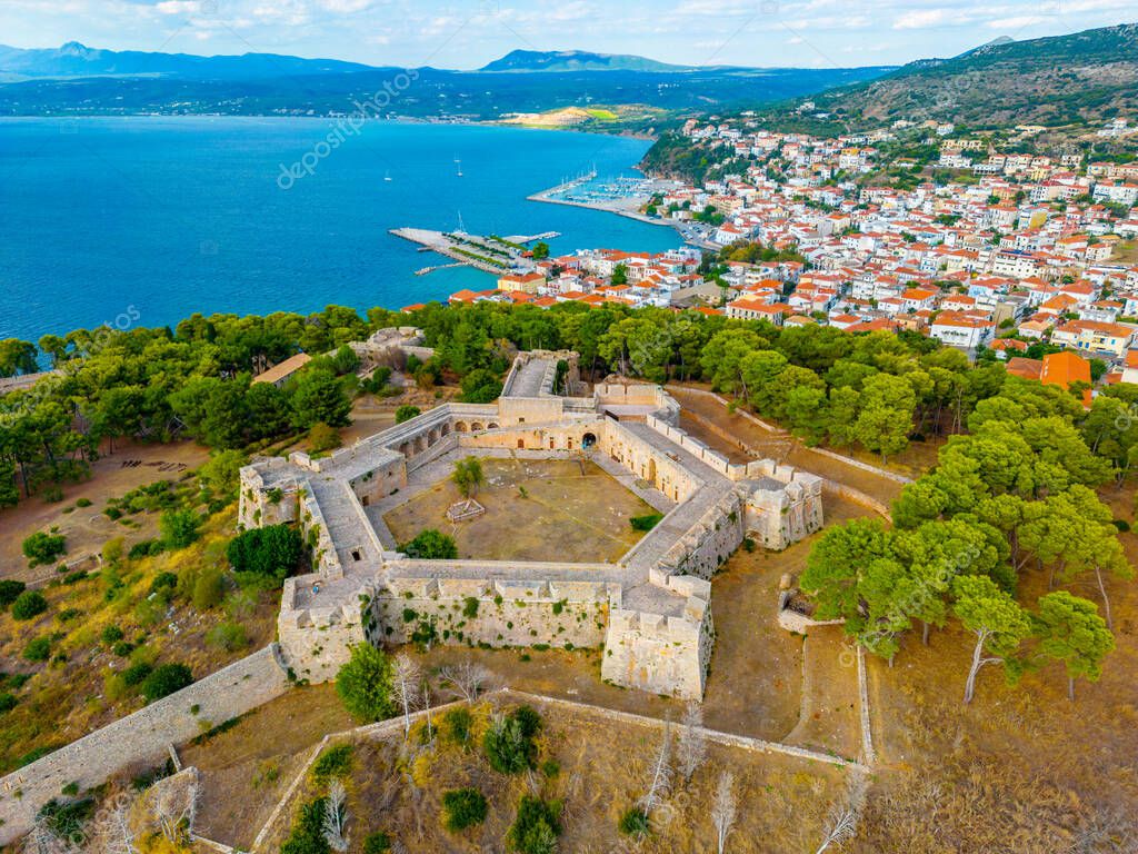 Panorama del castillo de Pylos en Grecia. 2024