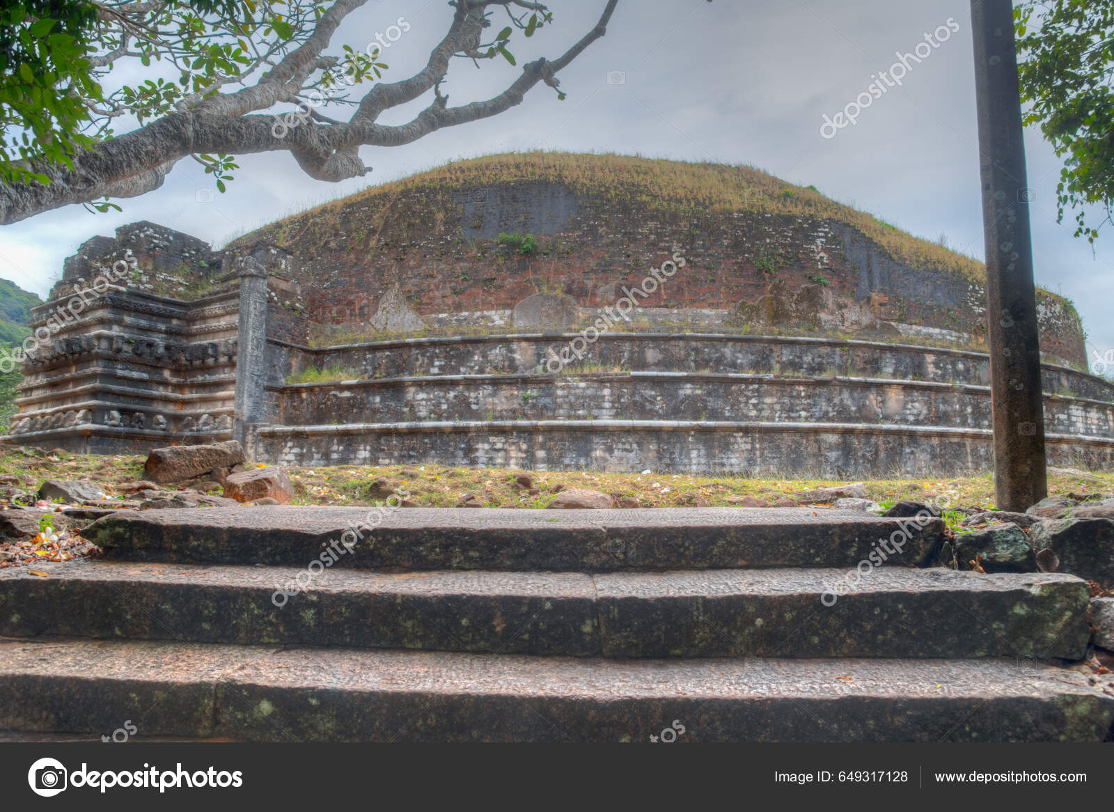 Kantaka Cetiya Stupa Mihintale Buddhist Site Sri Lanka Stock Photo by ...