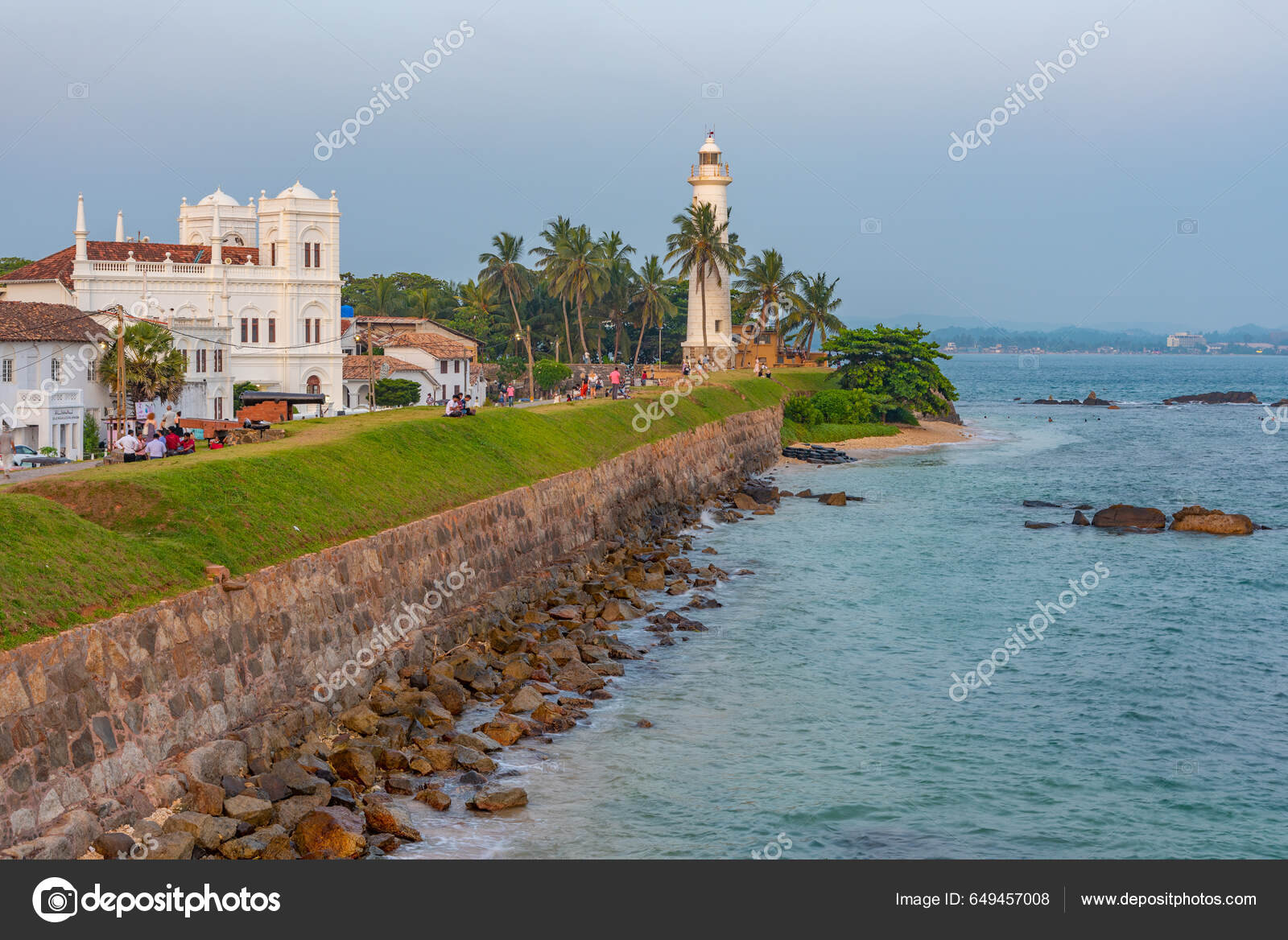 Meeran Mosque Galle Lighthouse Sri Lanka – Stock Editorial Photo ...