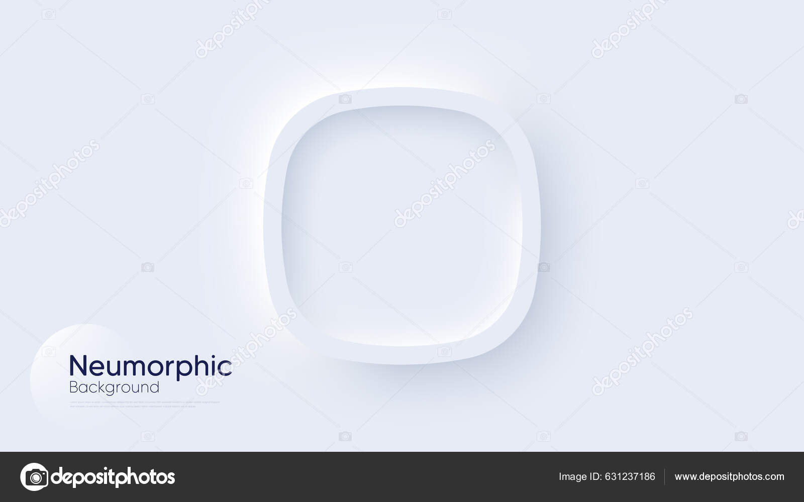 Neumorphic Circular Background Square Concentric Elements Minimal Abstract Clean Paper Stock ...