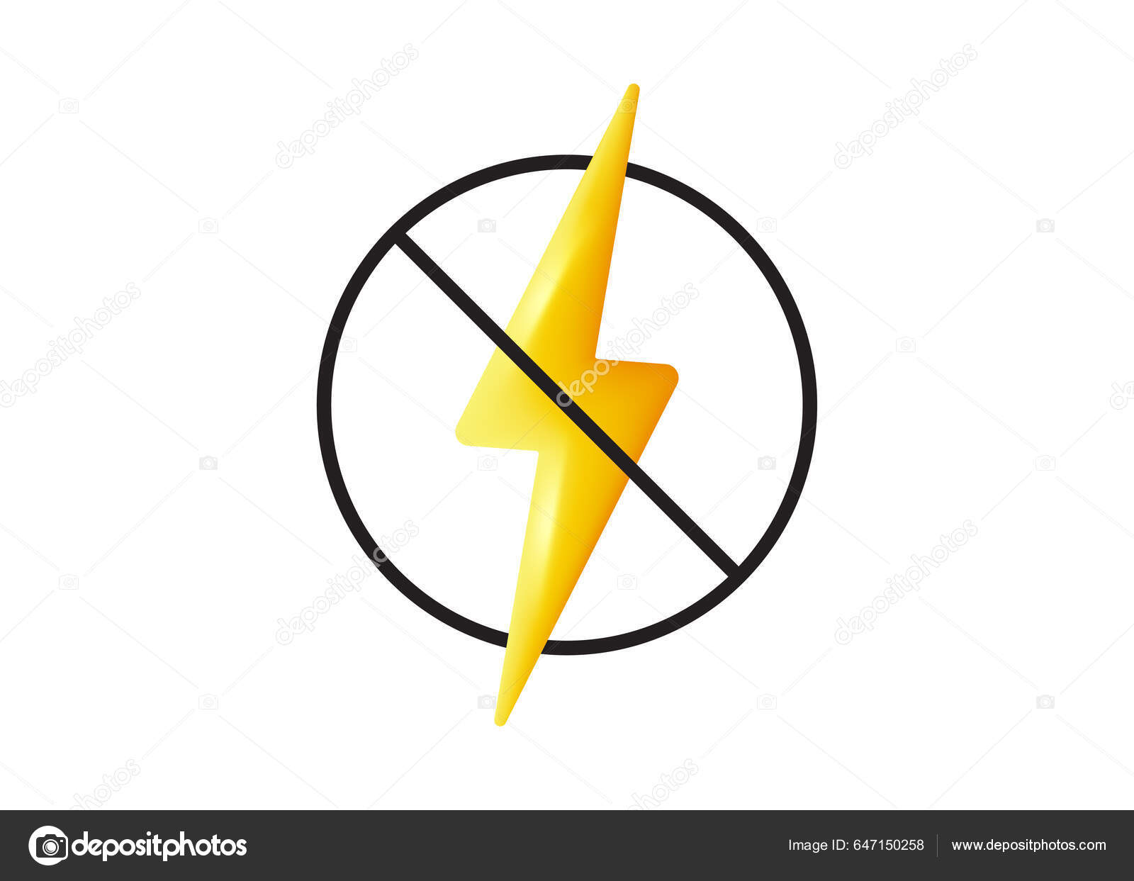 Icono Material Antiestático Señal Rayo Electricidad Estática Hay ...