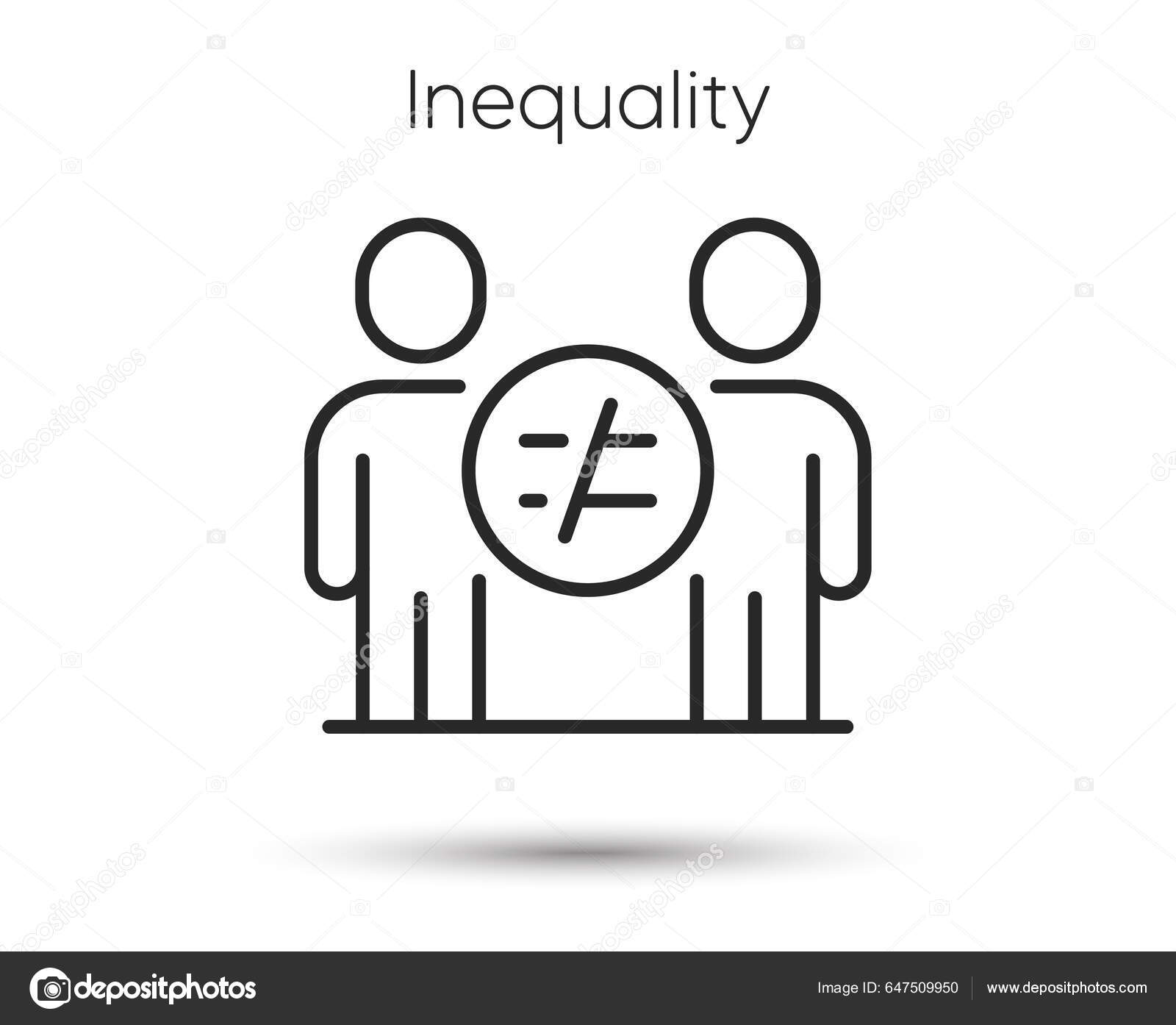 Discrimination Line Icon Equality Balance Sign Gender Inequality Symbol ...