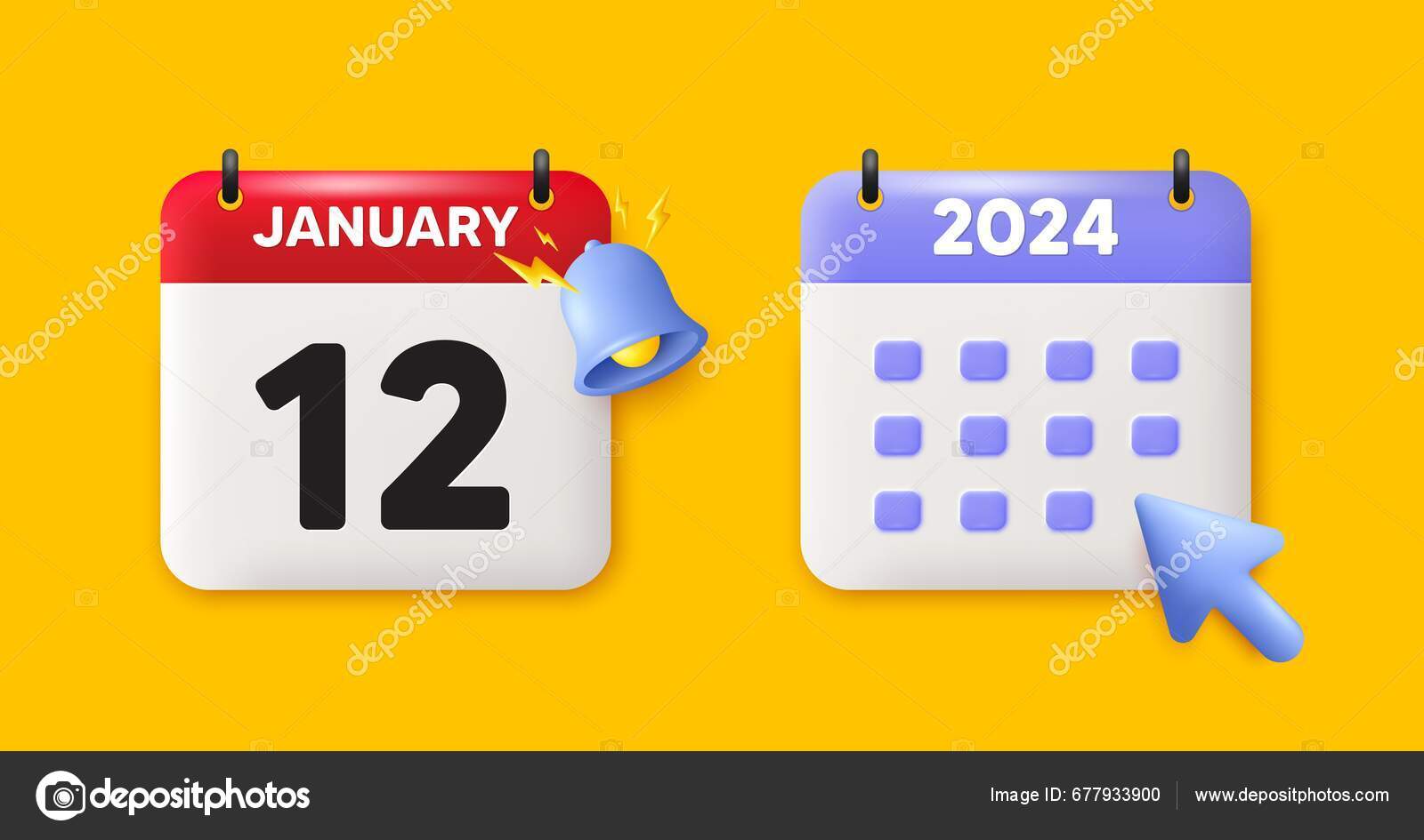 12Th Day Month Icon Calendar Date Icon Event Schedule Date Stock Vector ...