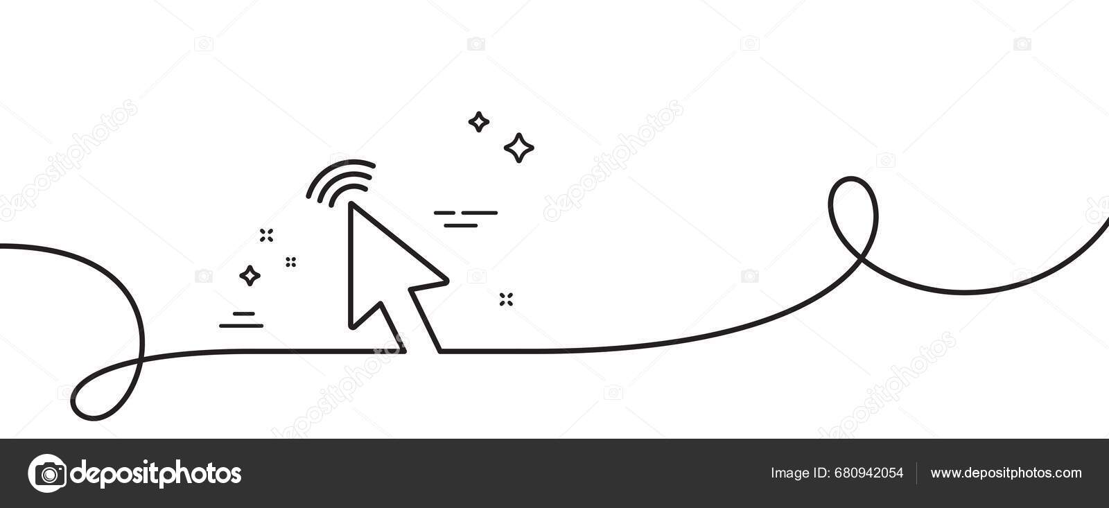 Mouse Cursor Line Icon Continuous One Line Curl Click Action Stock ... Mouse Cursor Line Icon Continuous One Line Curl Click Action Stock ...