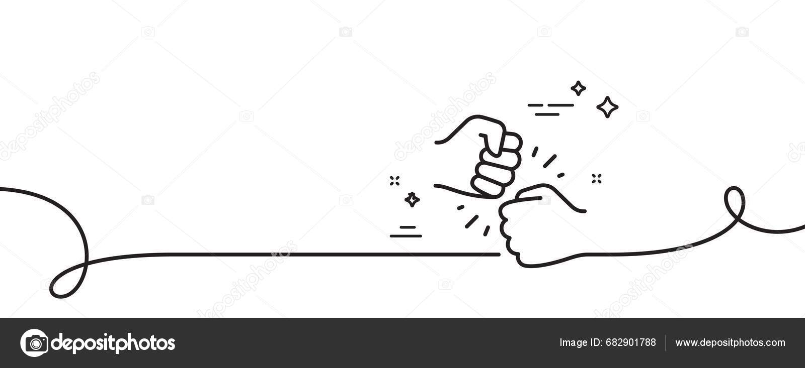 Fist Bump Line Icon Continuous One Line Curl Friends Gesture Stock ... Fist Bump Line Icon Continuous One Line Curl Friends Gesture Stock ...