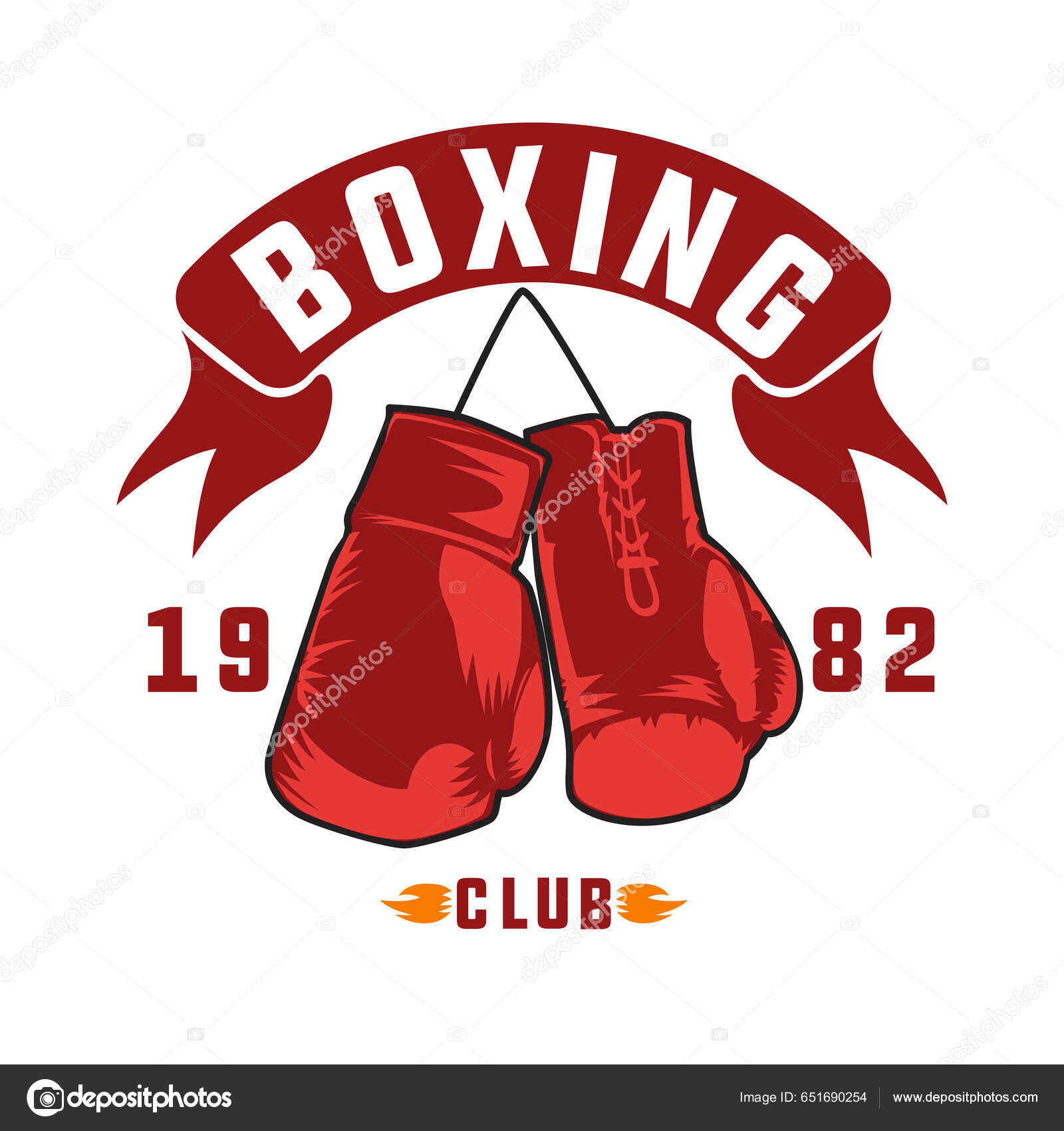 Boxing Logo White Background Vector Illustration Stock Vector by ...