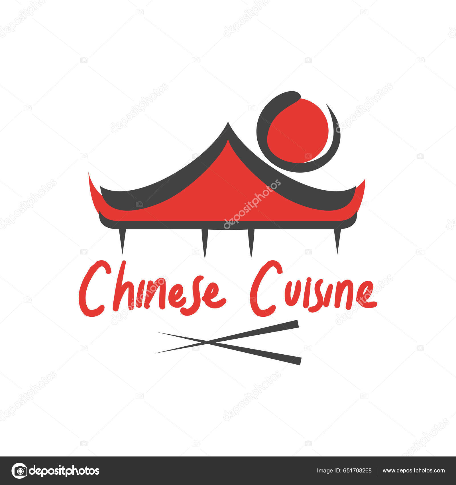 Logotipo Cocina China Para Restaurante Chino Ilustración Vectorial ...
