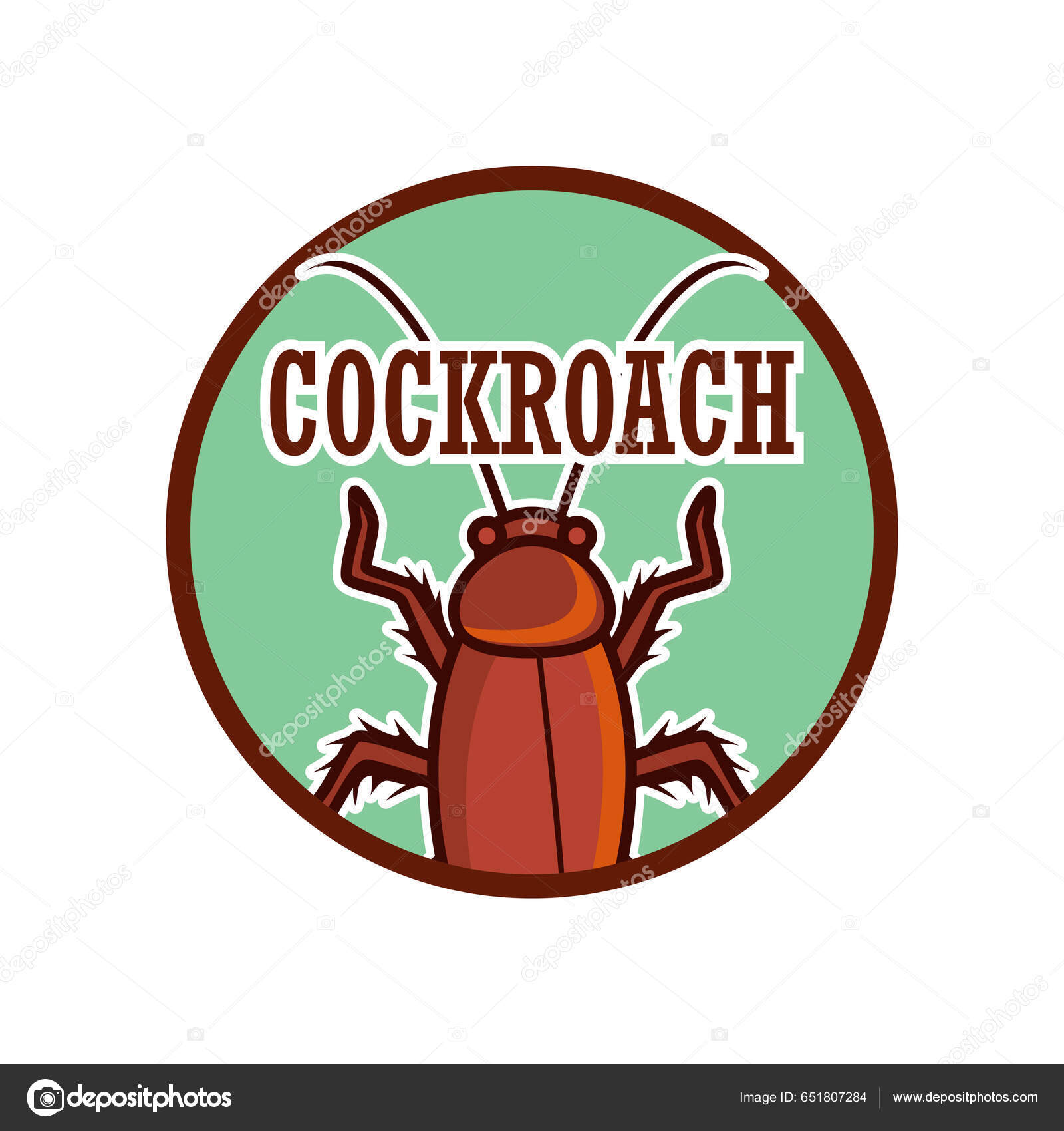 Logotipo Cucaracha Aislado Sobre Fondo Blanco Vector Ilustración Vector ...