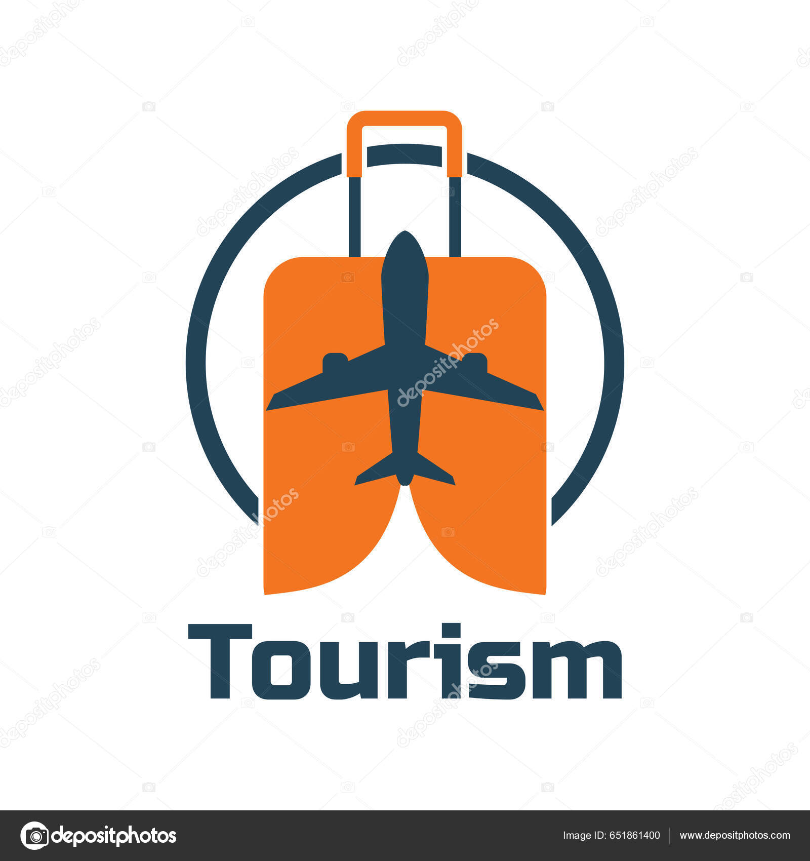 Travel Tourism Logo Isolated White Background Vector Illustration Stock ...