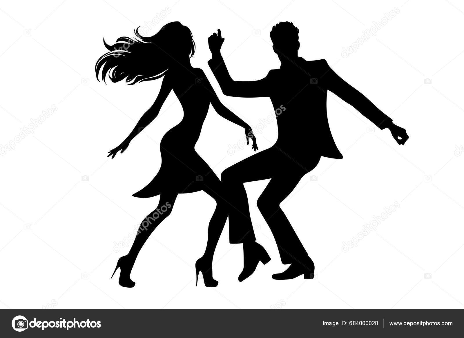 Disco Par Dansar Siluett Vektorillustration vektor av ©andresvic 684000028