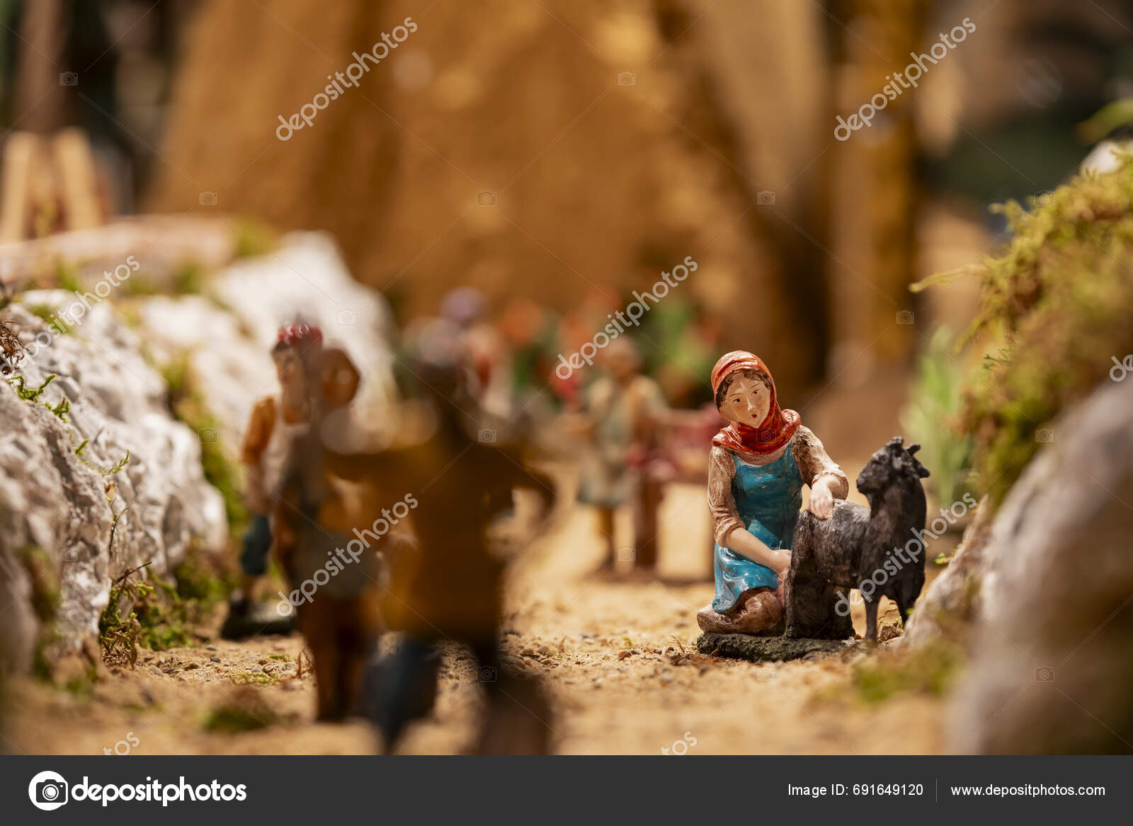 Shepherd Goat Figurines Nativity Scene Figures Nativity Scene Borja ...