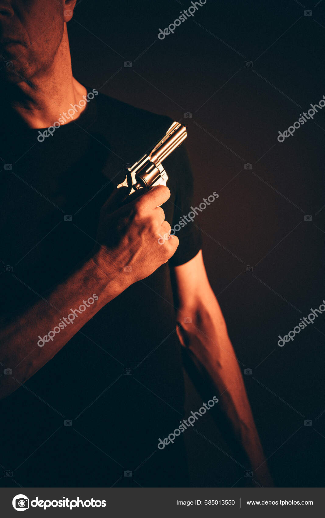 Gunman Killer Holding Pistol Artistic Photo Book Cover Design Colors ...