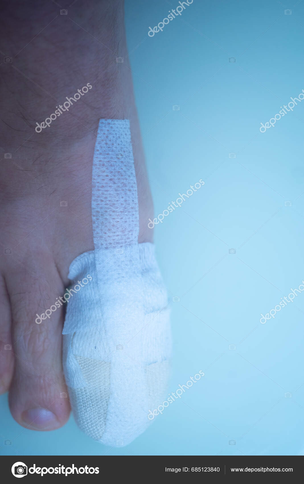 Foot Big Toe Bandage Injured Feet Medical Clinic Hospital Center Stock ...