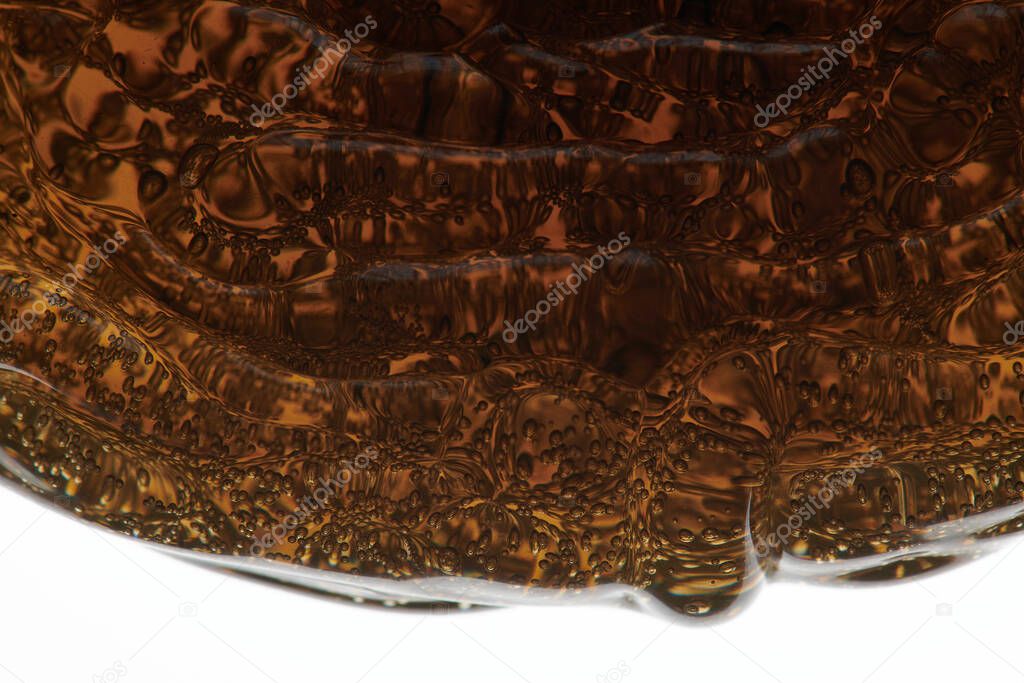 primer plano del bulto de plástico de origen con sumideros, burbujas ...