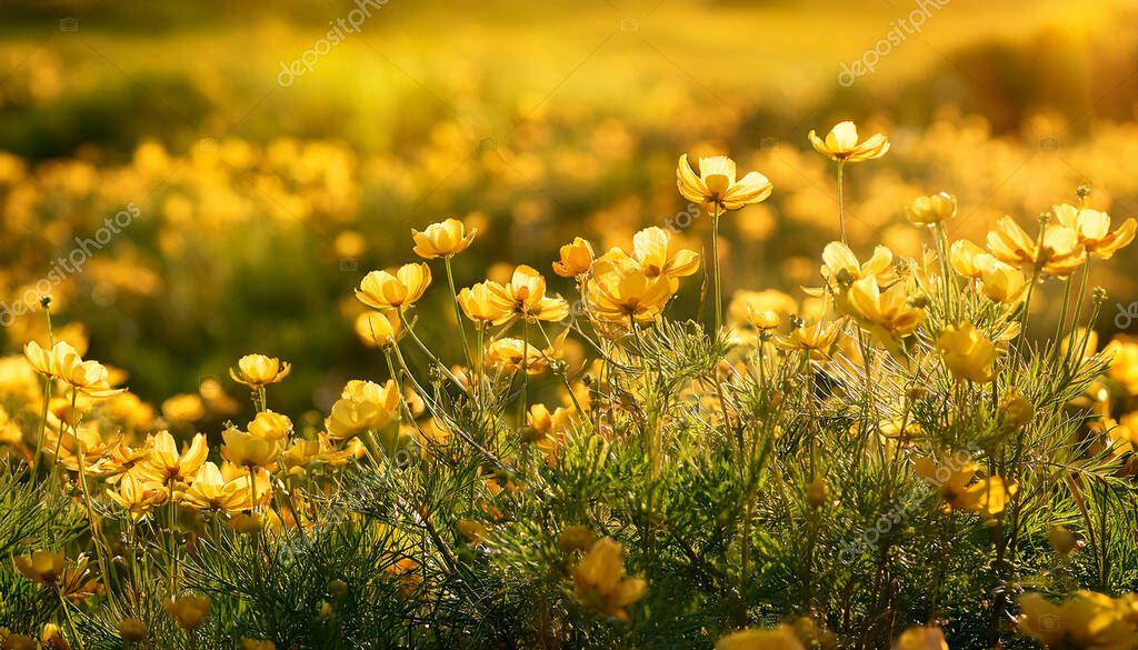 A breathtaking display of butter yellow flowers stretches across a ...