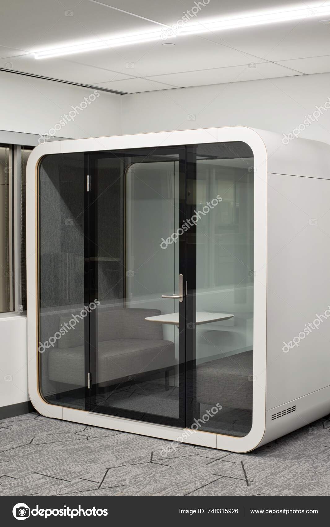 Office Privacy Booth Furniture Empty Quiet Focus Room Space Business ...