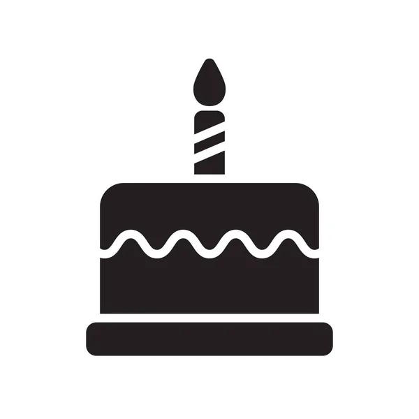 Pastel Cumpleaños Icono Vector Estilo Línea Vector de stock por ©moh ...
