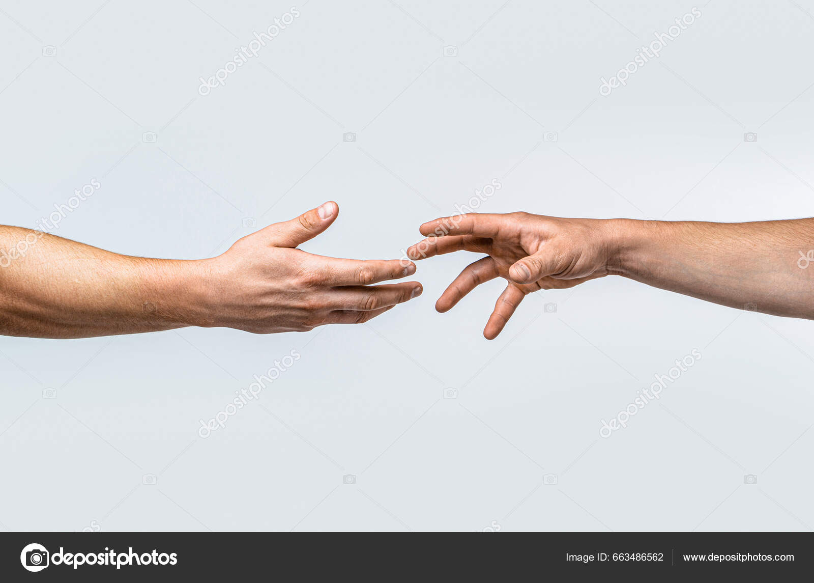 Closeup Hand Stretch Helping Hand Outstretched Isolated Arm Salvation ...