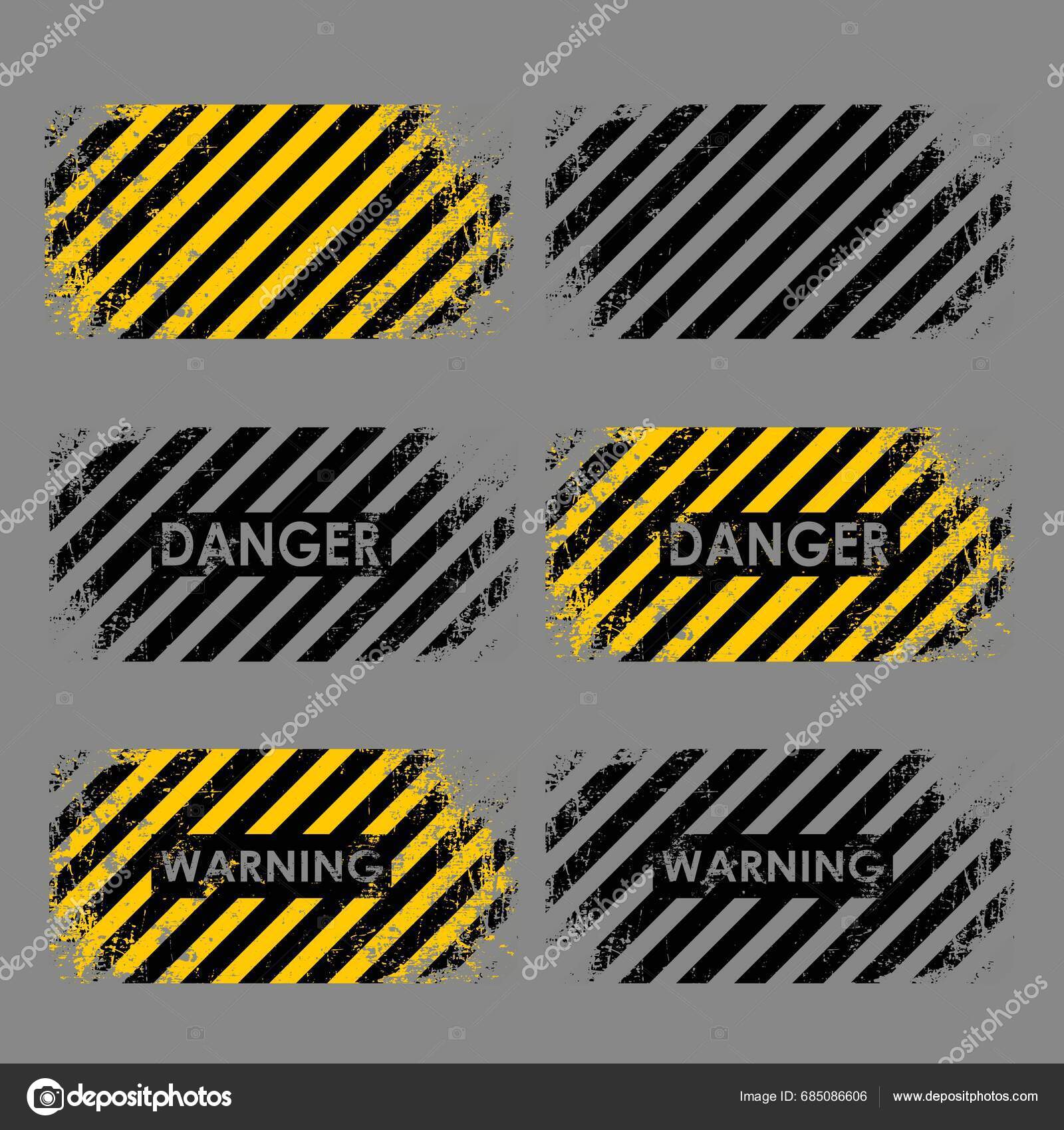 Vector Grungy Hazard Stripes Texture — Stock Photo © visiostyle #685086606