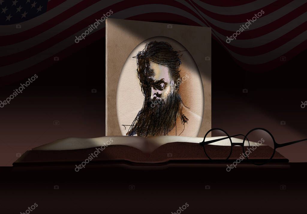 Civil War Union Army General George Sykes is seen in a drawn portrait ...