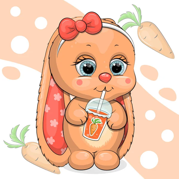 Boneka Kelinci Putih Yang Lucu Memeluk Wortel Vektor Ilustrasi Hewan ...