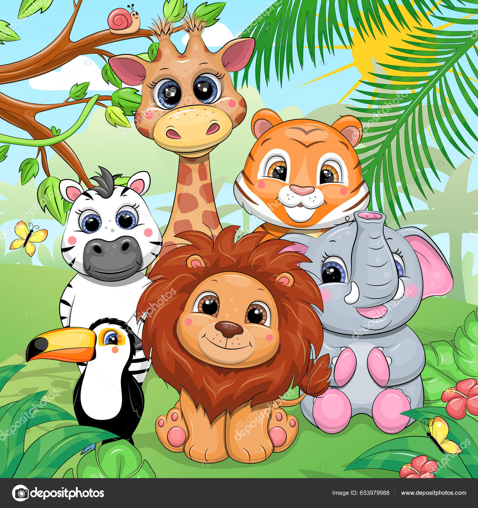 Lindos Animales Animados Animales Lindos De Dibujos Animados Para