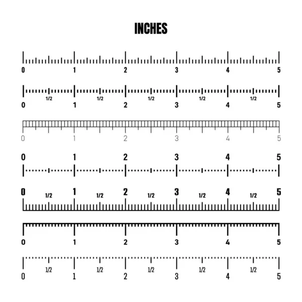 Forskellige Målevægte Med Divisioner Realistisk Skala Til Måling Længde ...