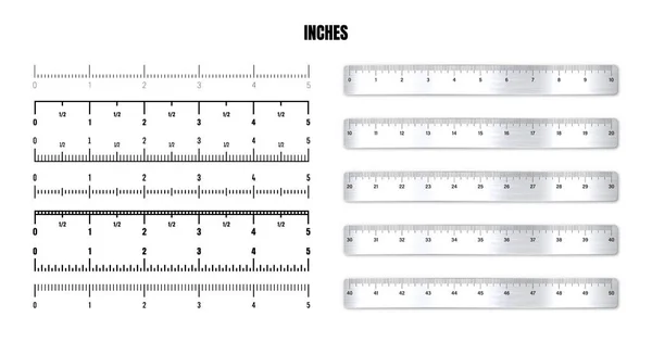 Berbagai Penguasa Kayu Yang Realistis Dengan Skala Pengukuran Dan ...