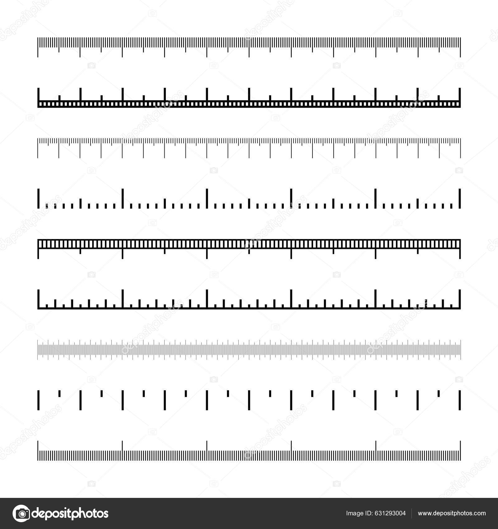 Various Measurement Scales Divisions Realistic Scale Measuring Length ...