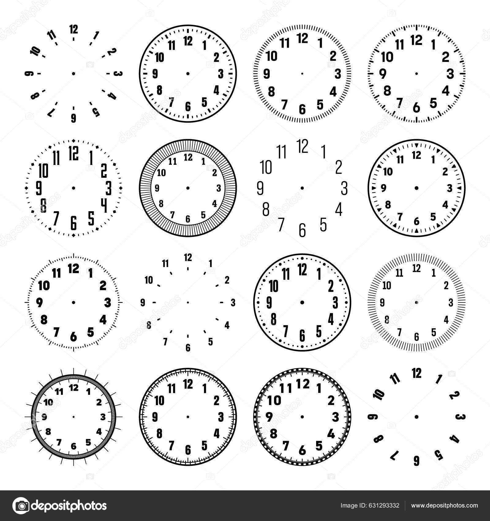 Mechanical Clock Faces Arabic Numerals Bezel Watch Dial Minute Hour ...