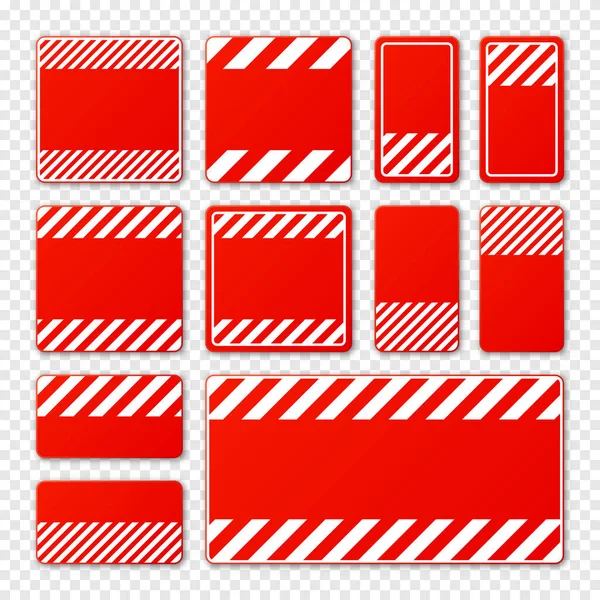 Berbagai Tanda Peringatan Oranye Kosong Dengan Garis Diagonal Perhatian ...