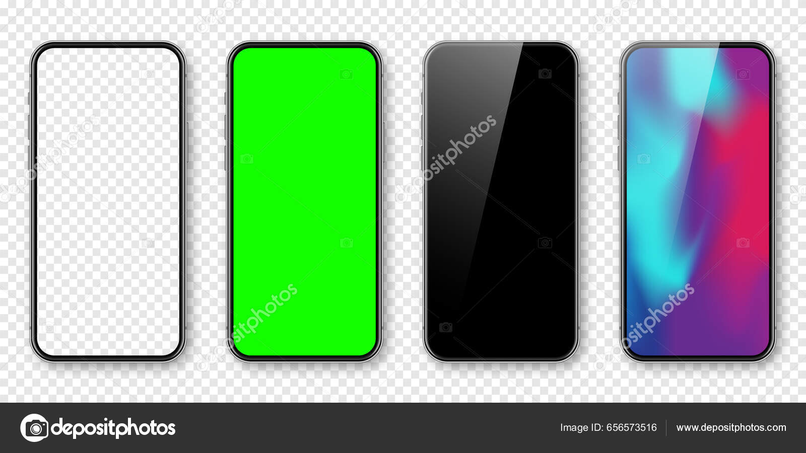 Smartphone Blank Touch Screen Abstract Colorful Wallpaper Green Chroma ...