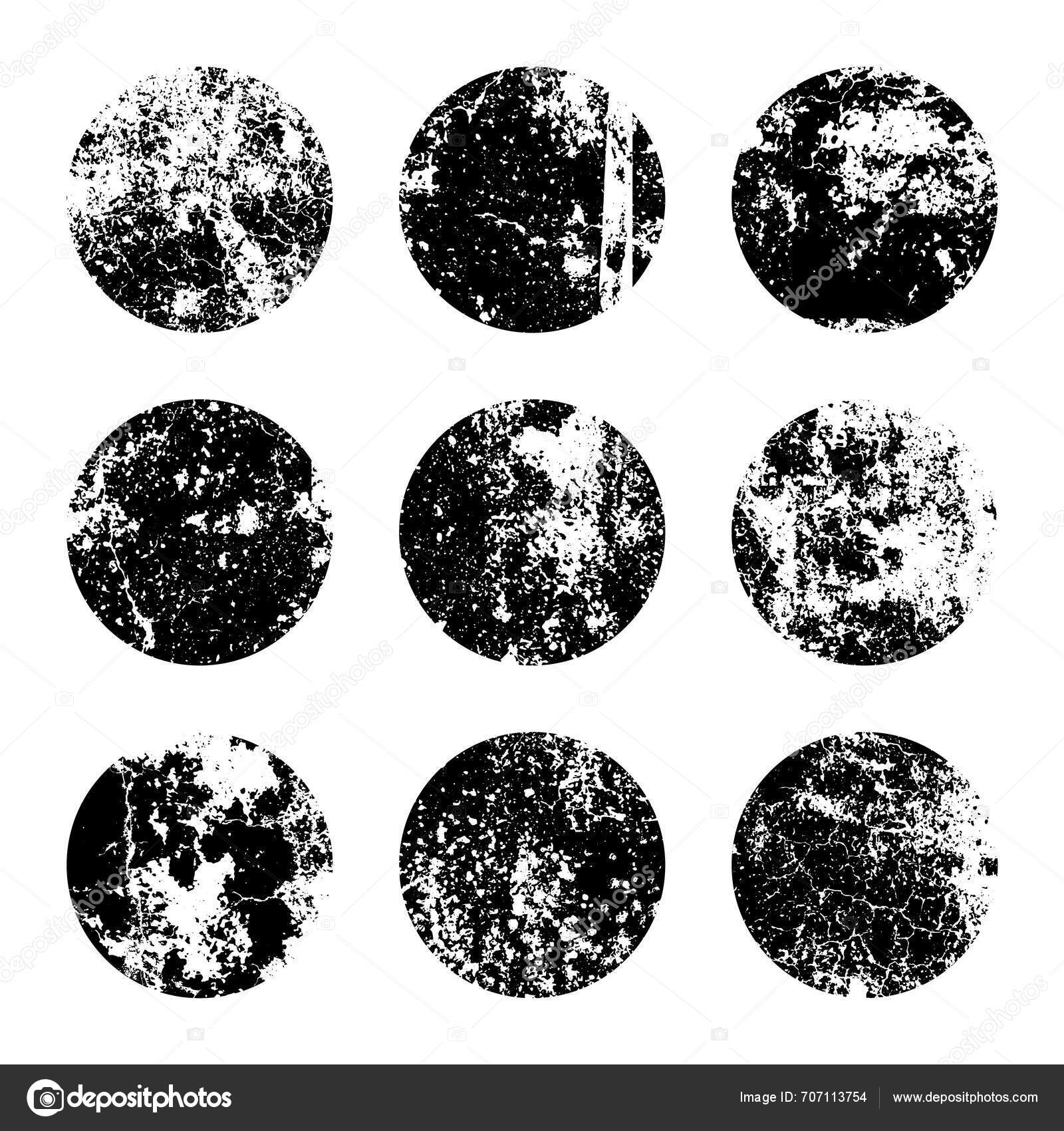 Grunge Circles Stains Scratches Circle Brush Stroke Shape Design ...