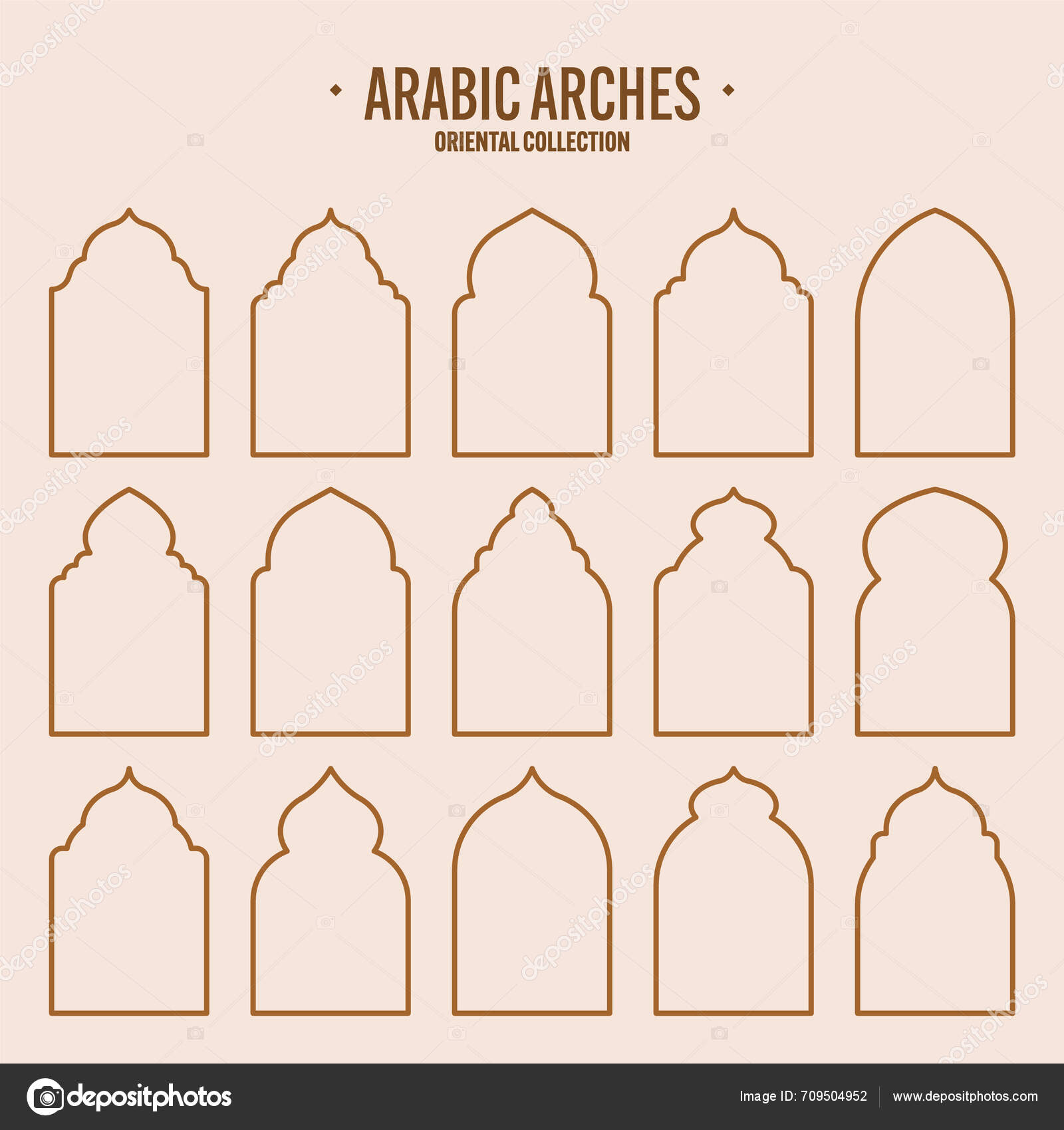 Iszlám Keretek Keleti Stílusú Tárgyak Arab Formák Ablakok Boltívek ...