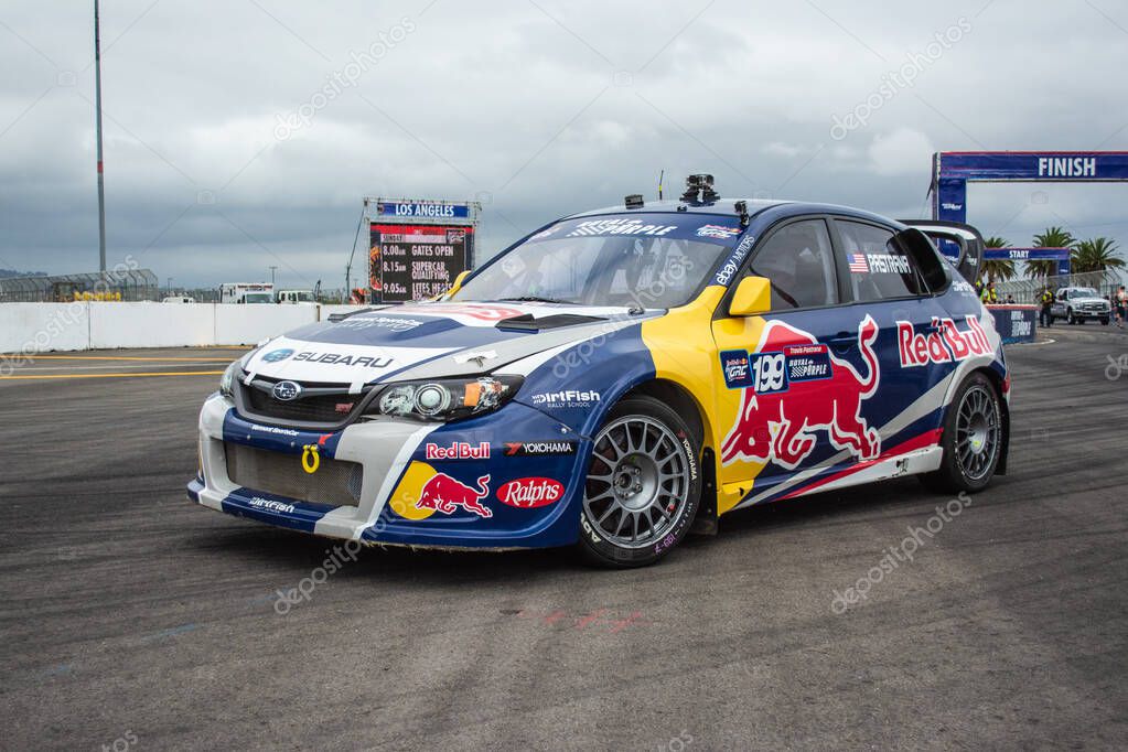 San Pedro, CA - September 20, 2014: American driver Travis Pastrana ...
