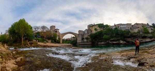 Fantastic Skyline Mostar Mostar Bridge Houses Minarets Sunset Location ...