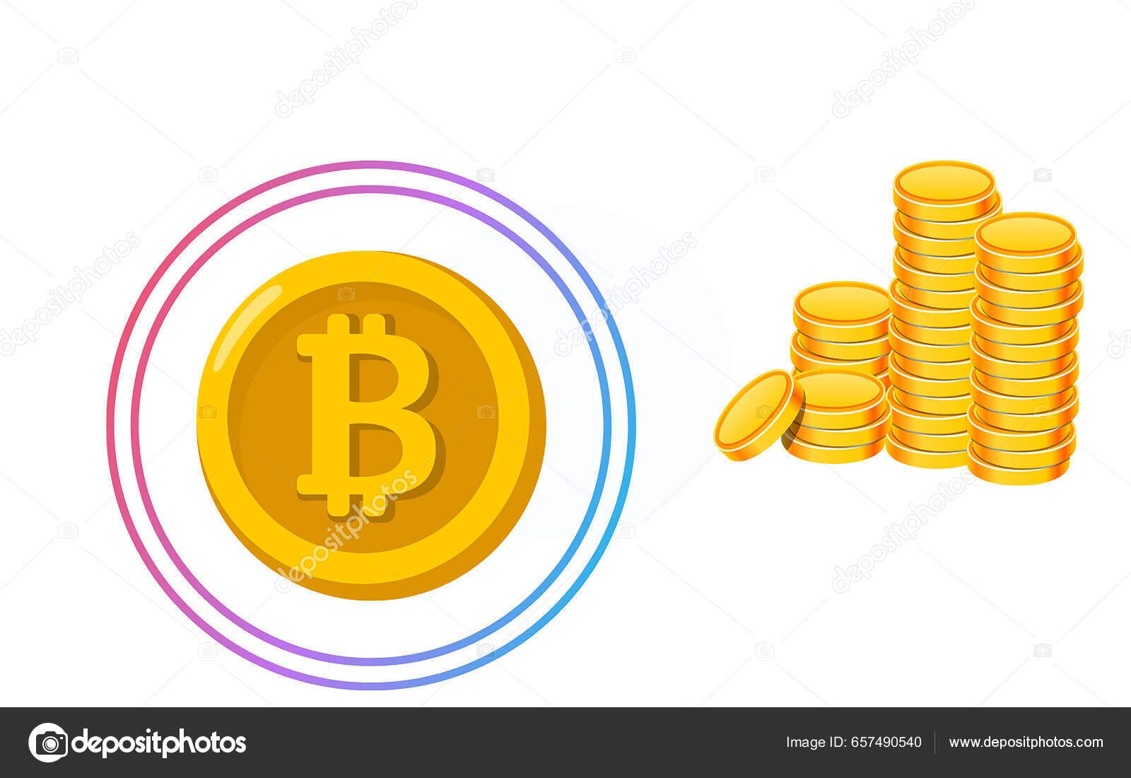 Bitcoin Icons Graphics White Background — Stock Editorial Photo © Muhur ...