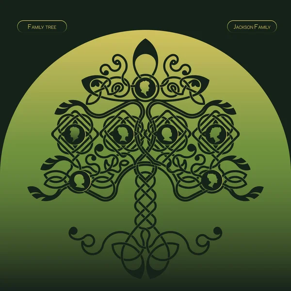 Familia. El árbol del patrón de vida. Celta. Un árbol entrelazado. Un ...