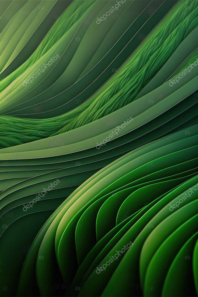 Resumen líneas verdes orgánicas ilustración diseño de arte. 2023