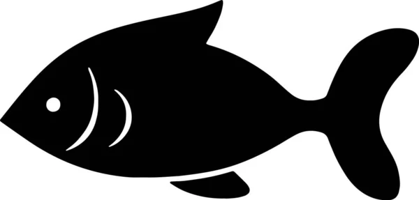 Černá Ryba Silueta Plavání Půvabně Průhledném Pozadí Stock Vector od ...