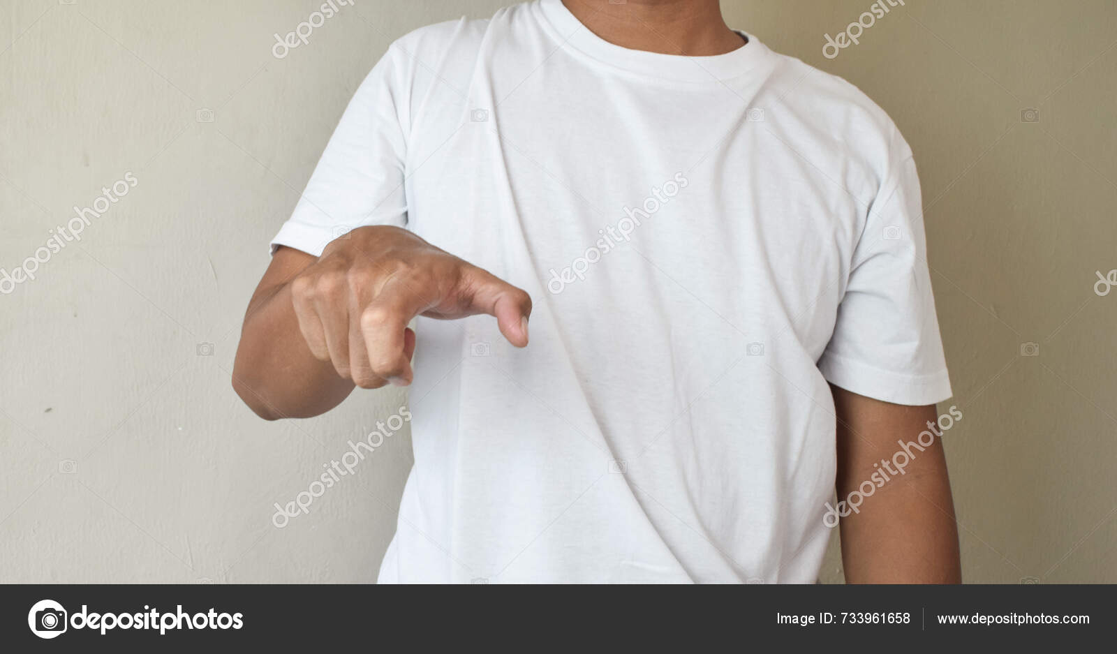 Man Hand Being Raised While Showing Word Hike Sign Language — Stock ...