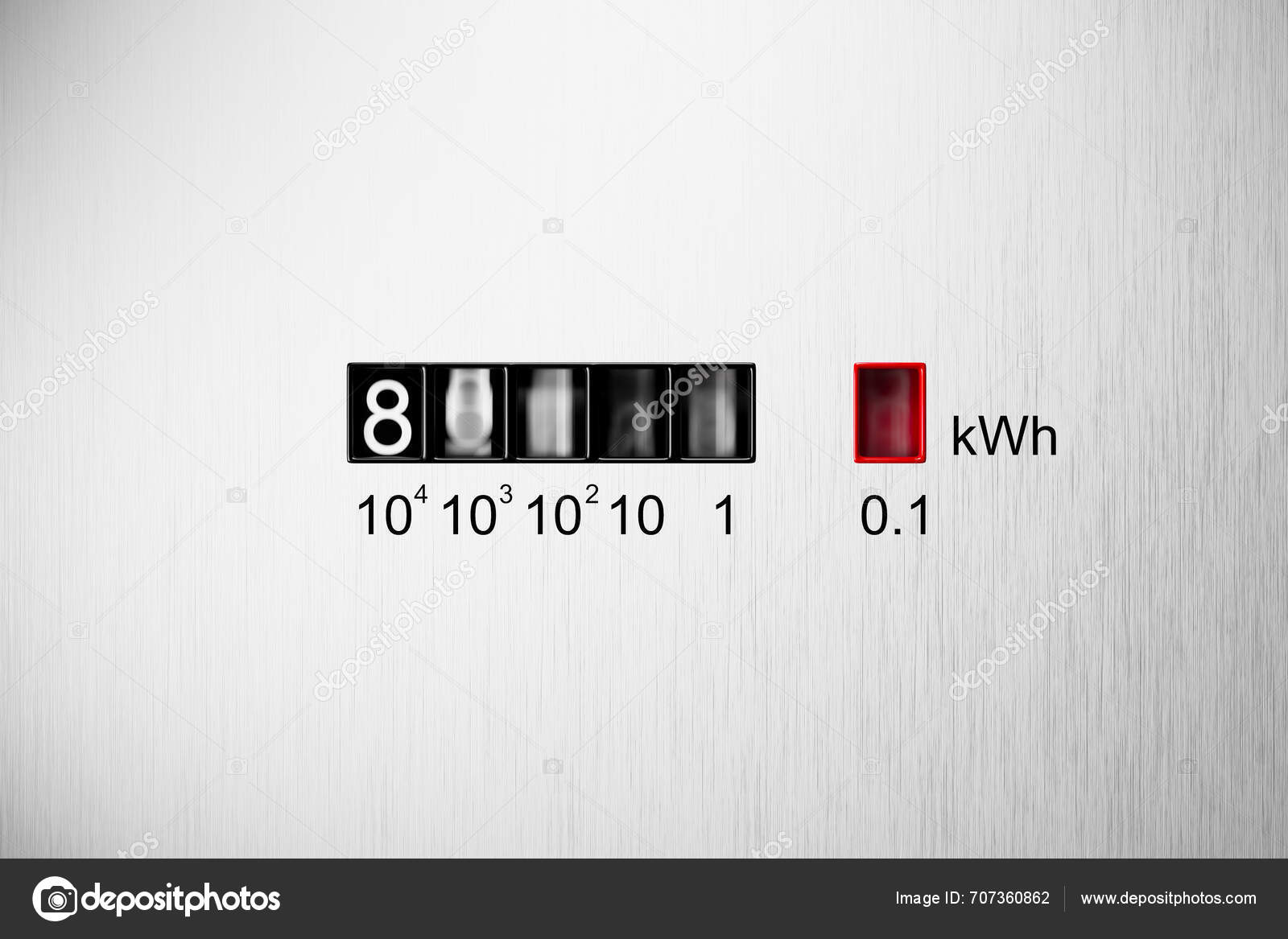 Rendering Electrometer Measuring Electricity Consumption Kwh Counter ...