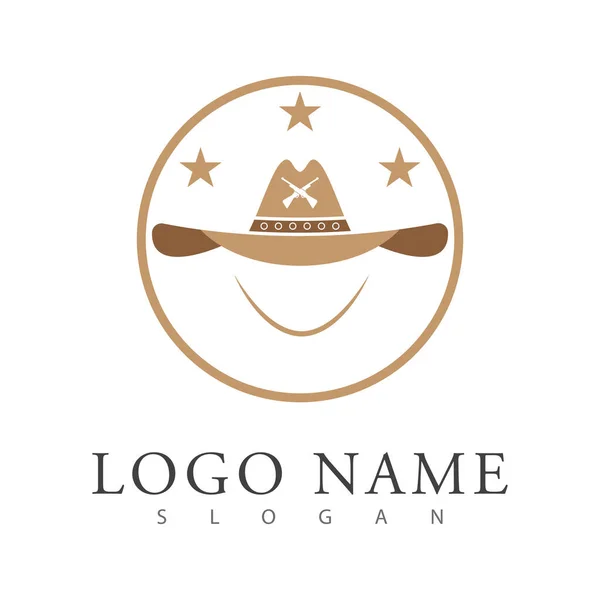 Cowboy Logo Vector Plantilla Diseño Vector de stock por ©Heartlive ...