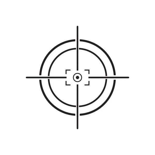 Símbolo Mira Atirador Vetor Logotipo Alvo Crosshair vetor(es) de stock ...