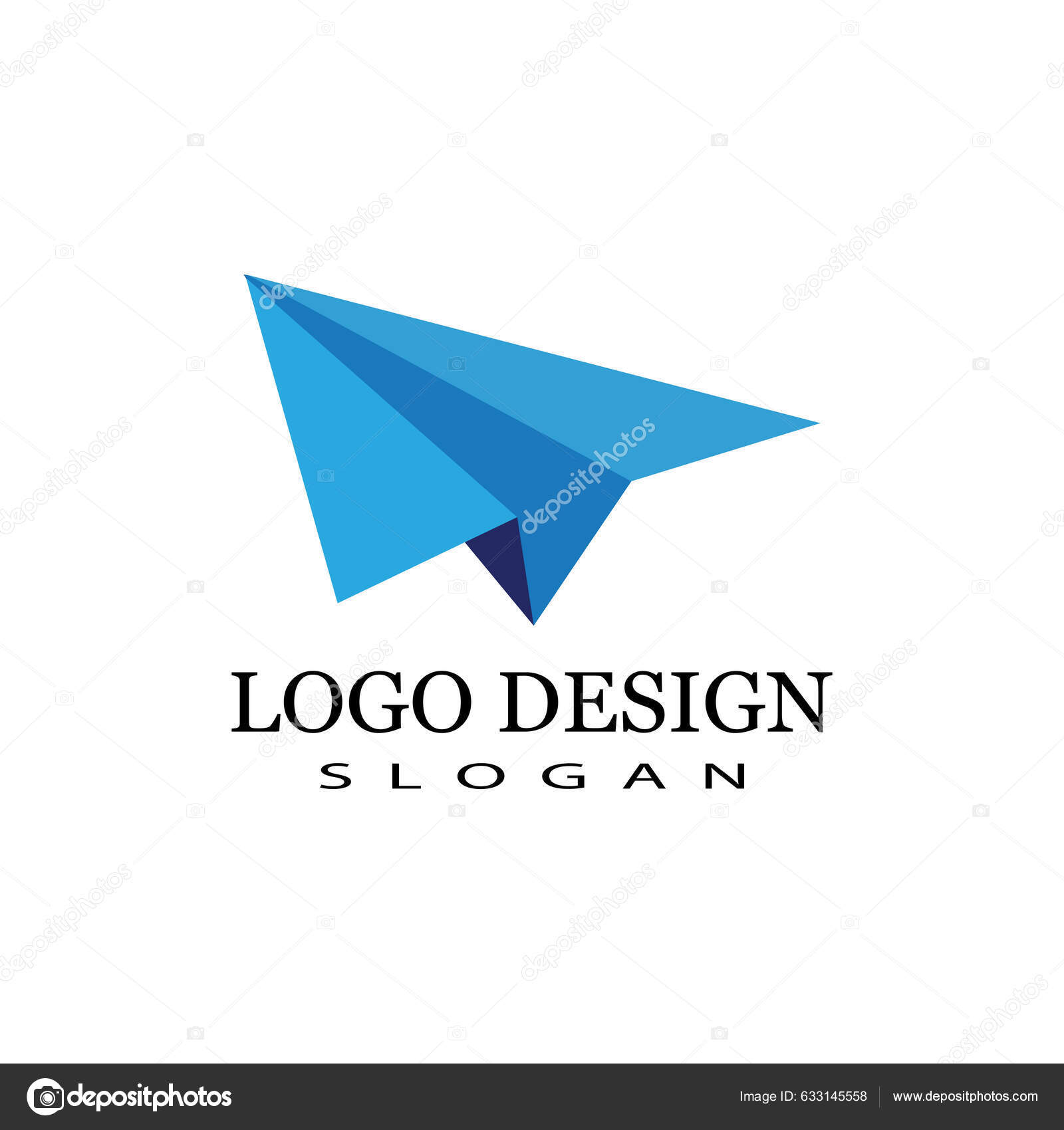 Paper Plane Logo Vector Illustration Template Stock Vector by ...