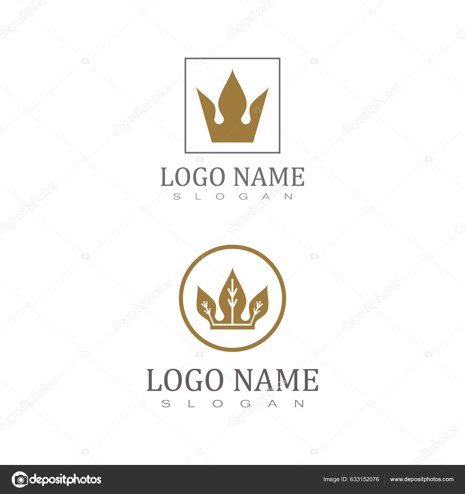 Royal King Queen Crown Elegant Luxury Logo Design Stock Vector by ...