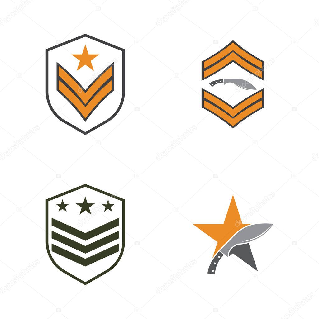 Icono militar Vector Dise o de ilustraci n Logo plantilla 2024