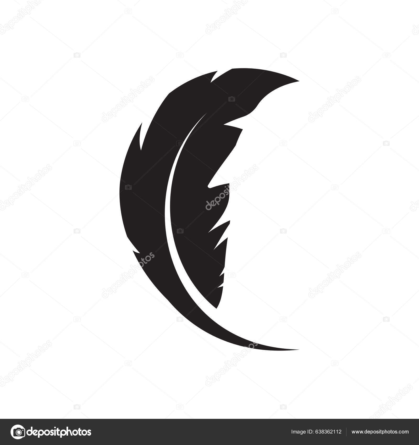 Pluma Logo Vector Plantilla Símbolo Diseño Vector de stock por ...